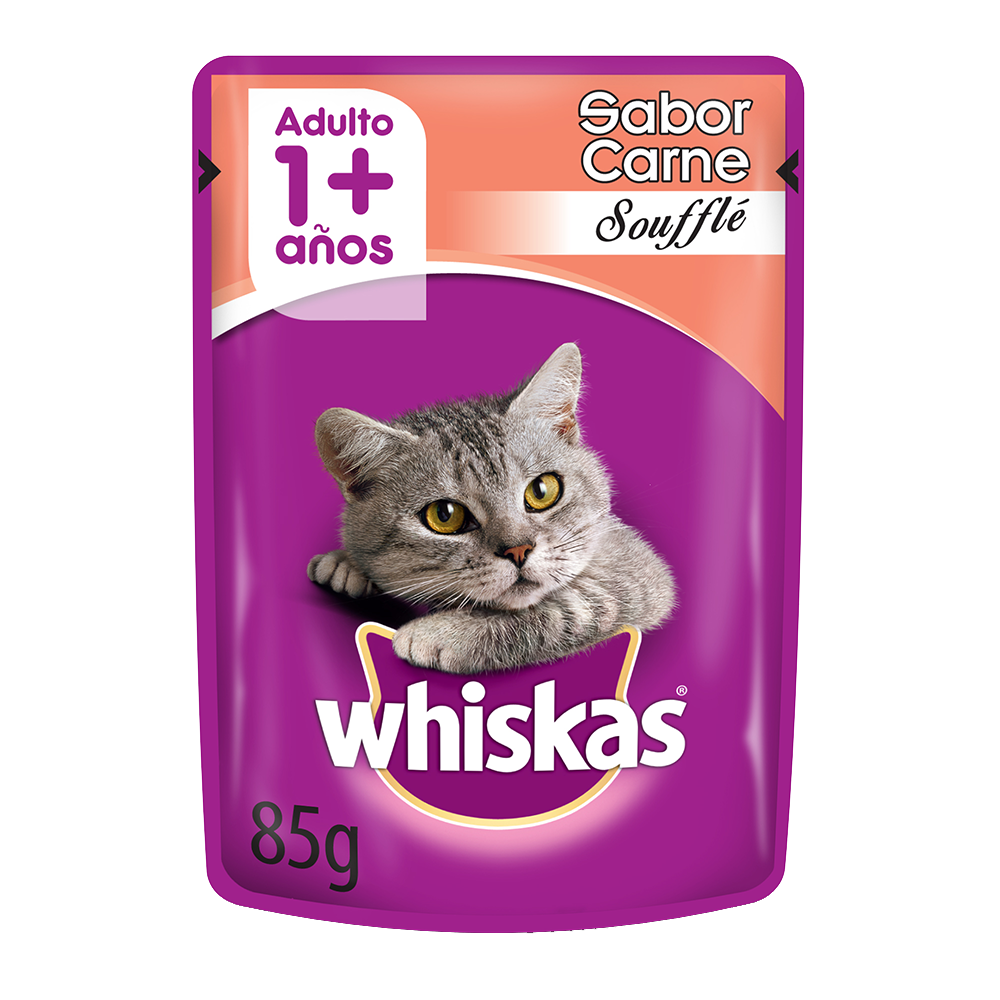 WHISKAS® sobrecito para gatos carne en souffle | WHISKAS® Chile