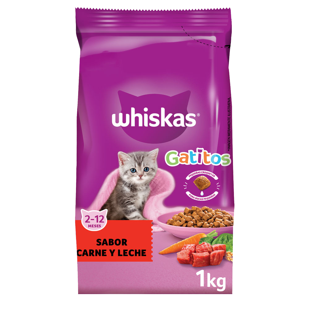 WHISKAS® alimento seco para gatitos carne y leche | WHISKAS® Chile